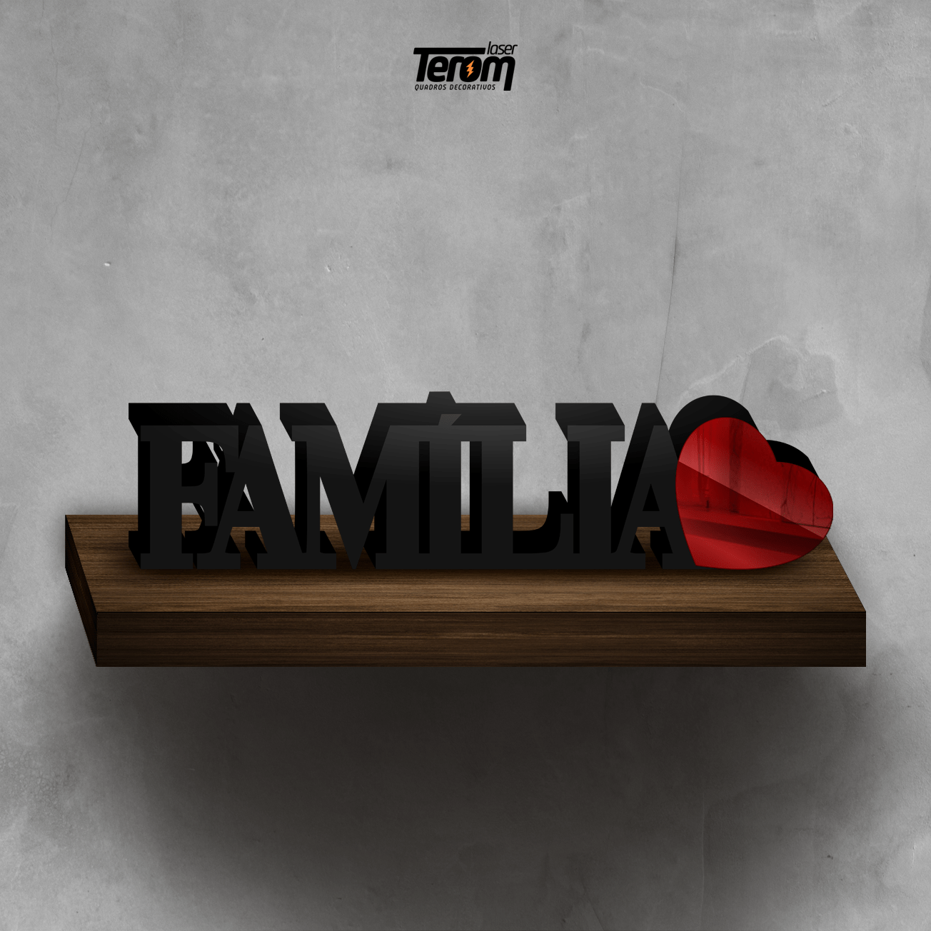 PLACA DE MESA - FAMÍLIA - TEROM Laser