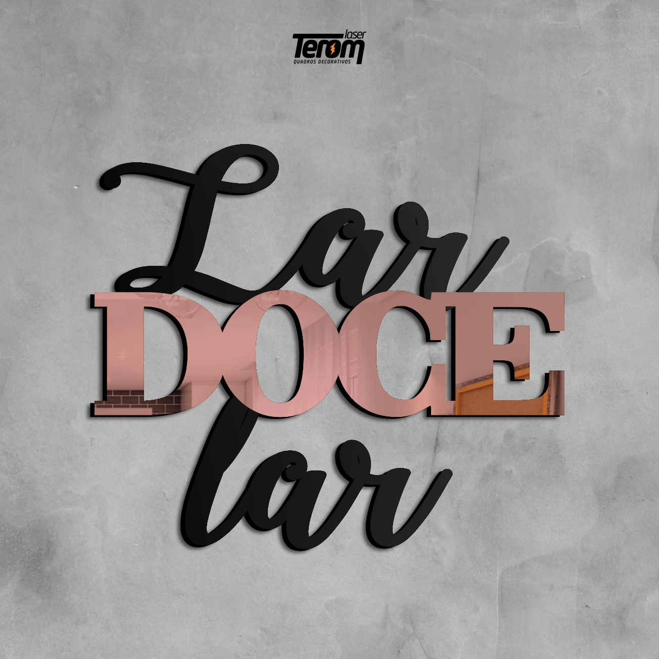 Placa Decorativa - Lar Doce Lar - TEROM Laser