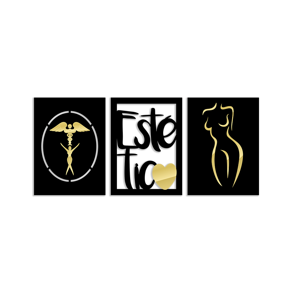 QUADROS DECORATIVOS ESTÉTICA - SIMBOLO ESTÉTICA CORPO - TEROM Laser