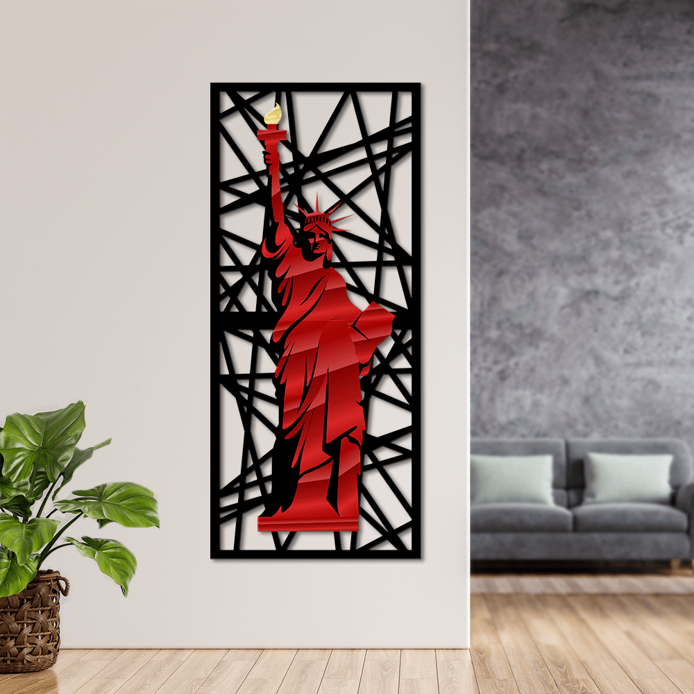 QUADRO ESTATUA DA LIBERDADE ABSTRATO - TEROM Laser