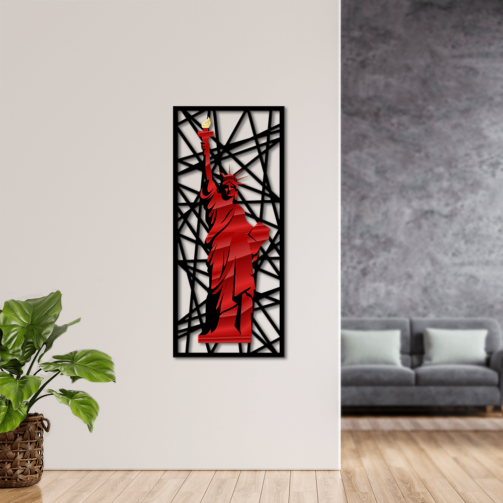 QUADRO ESTATUA DA LIBERDADE ABSTRATO - TEROM Laser