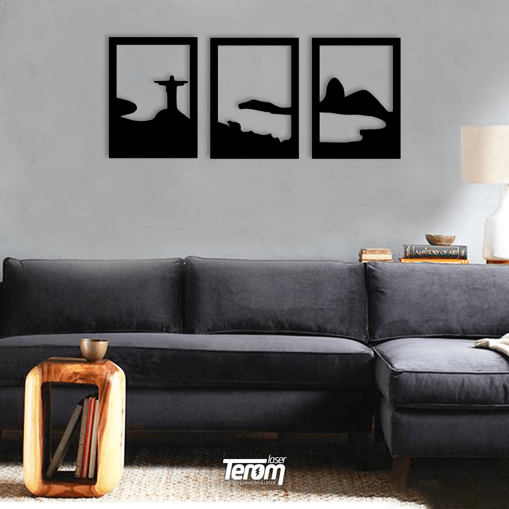 KIT 3 QUADROS RIO 01 - TEROM Laser